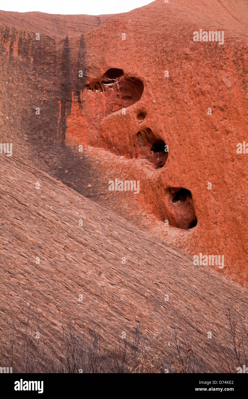 Uluru - Ayers Rock. Aboriginal sacred place. UNESO world heritage. Red ...