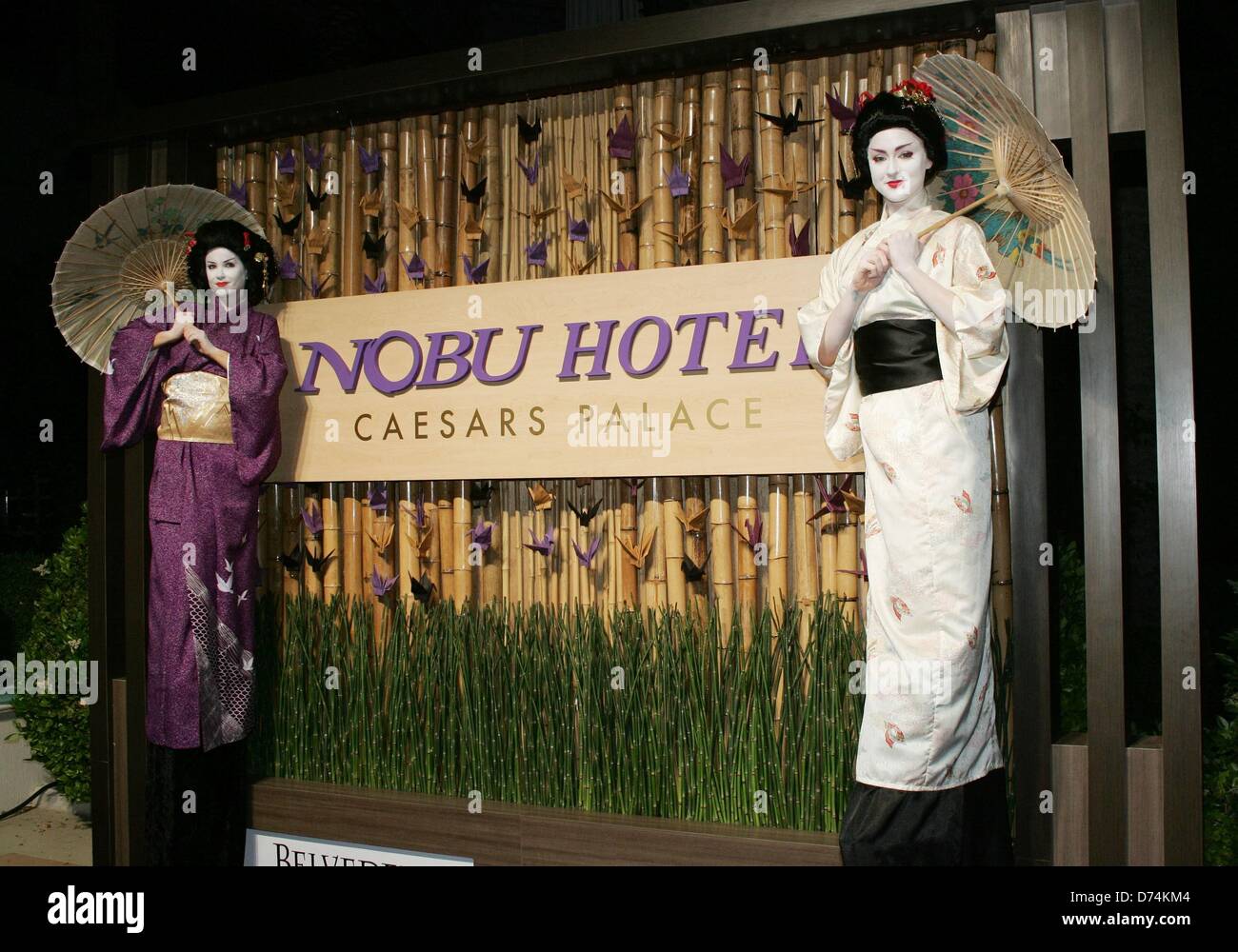 Las Vegas, USA. 28th April 2013. Geisha models on stilts at Nobu Hotel ...