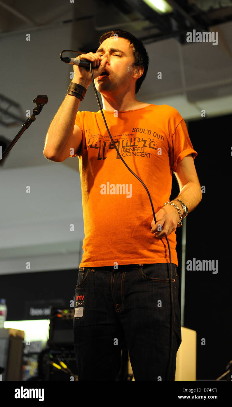 Hard-Fi performs a free show and meet fans at HMV Oxford Street to ...