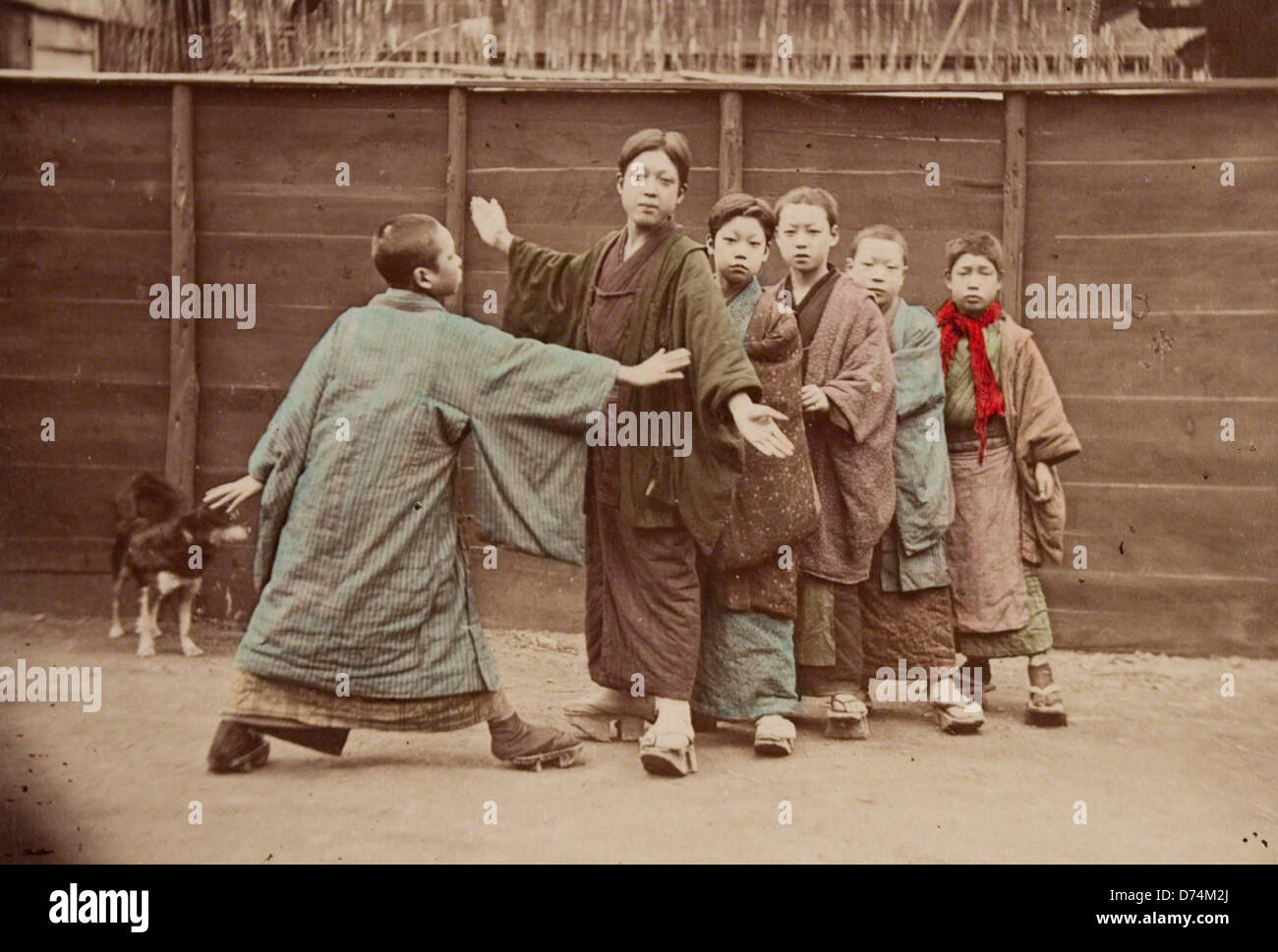 Boys Playing Kotoro Stock Photo - Alamy