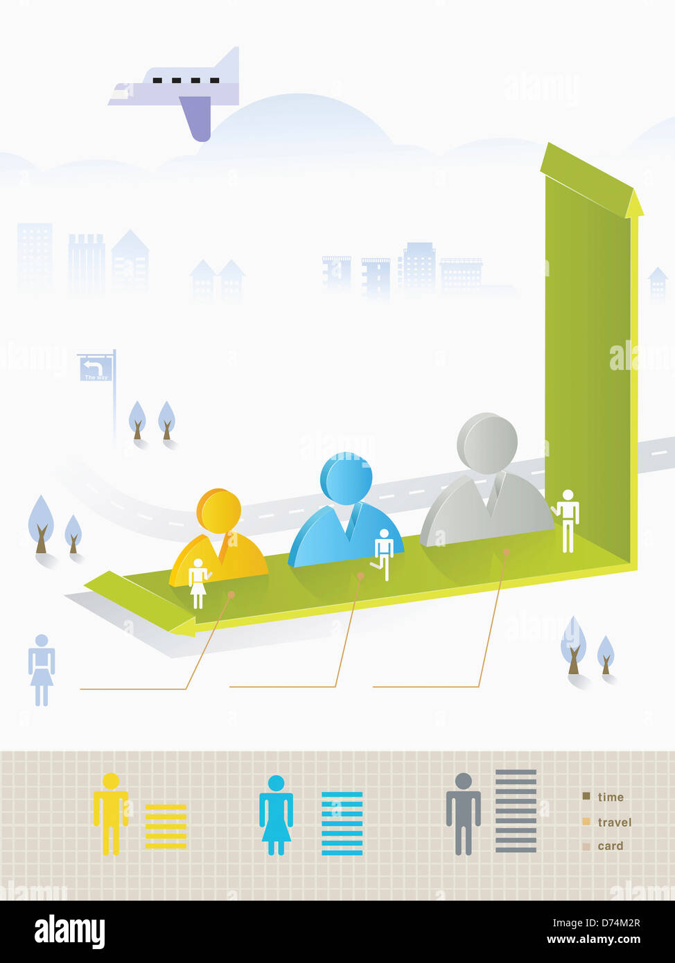 graph template design featuring human icon Stock Photo - Alamy