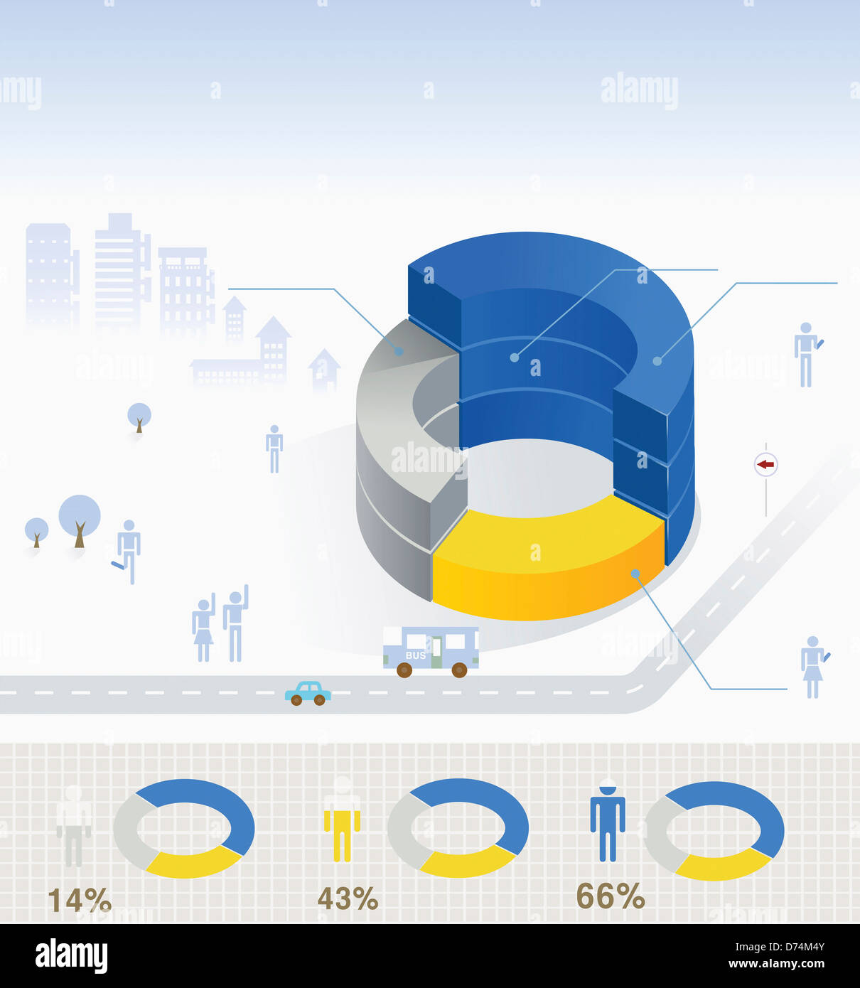 graph template design featuring ring graph Stock Photo - Alamy
