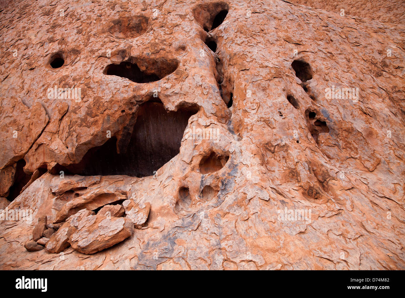 Uluru - Ayers Rock. Aboriginal sacred place. UNESO world heritage. Red ...