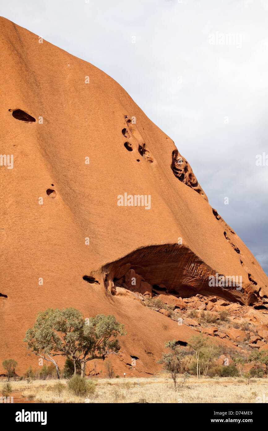 Uluru - Ayers Rock. Aboriginal sacred place. UNESO world heritage. Red ...