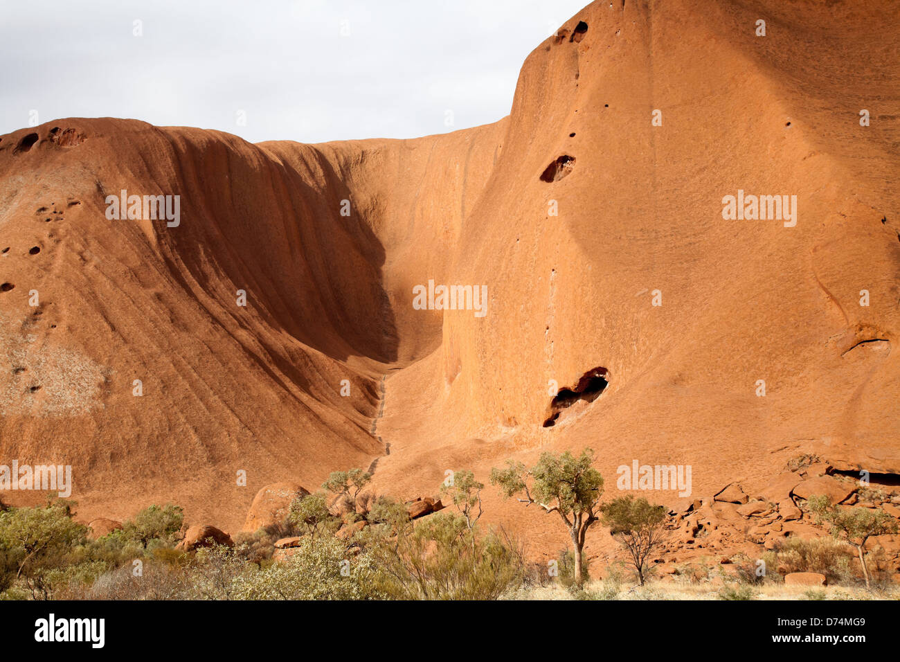 Uluru - Ayers Rock. Aboriginal sacred place. UNESO world heritage. Red ...