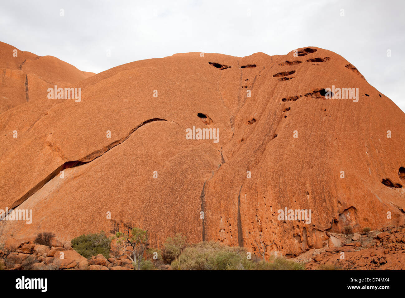 Uluru - Ayers Rock. Aboriginal sacred place. UNESO world heritage. Red ...