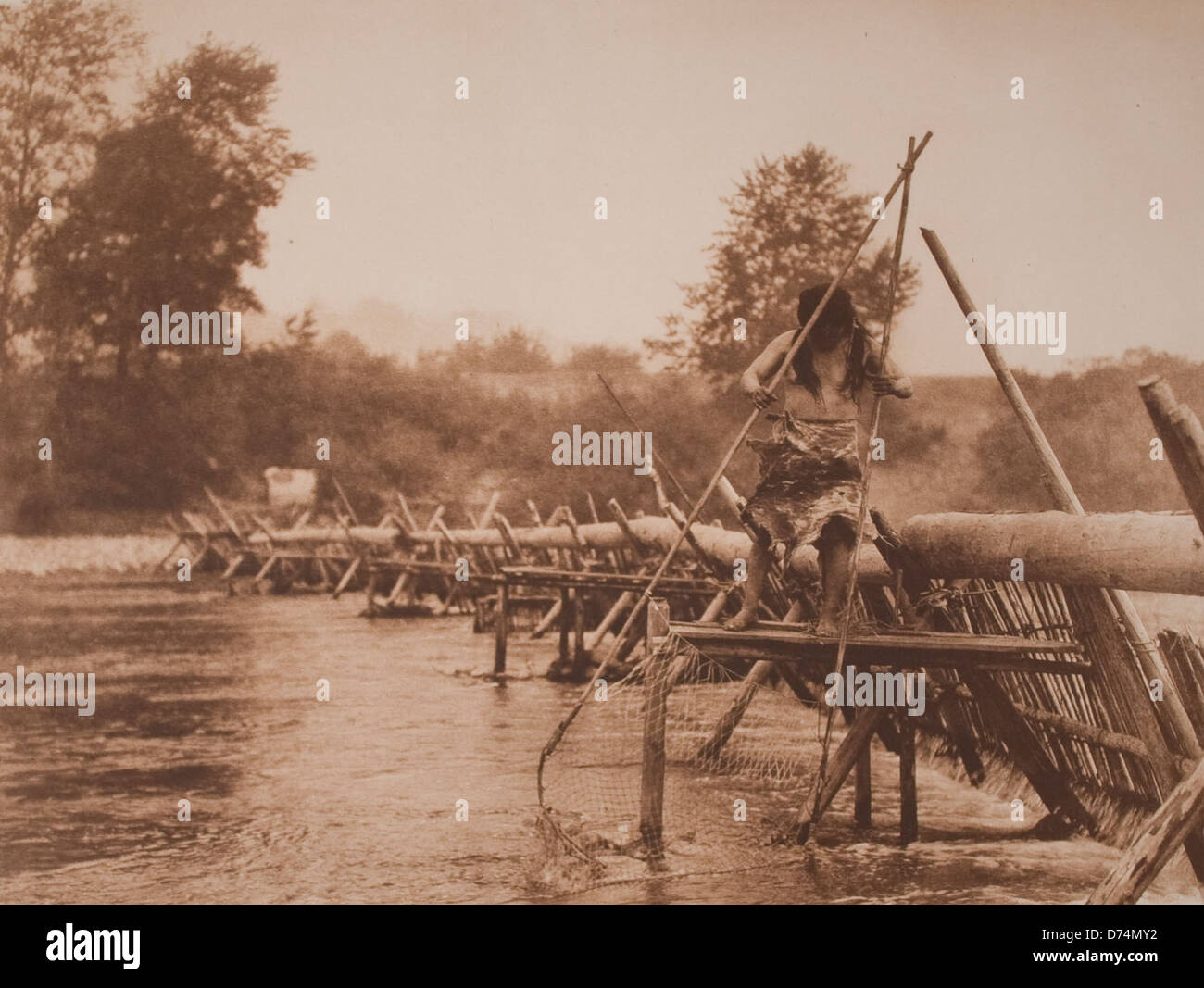 The Fish-Weir, an important indigenous fishing structure, spans the ...