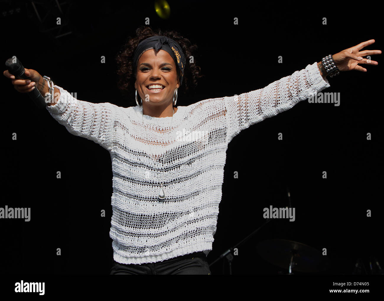 Ms Dynamite performing on the main stage Bestival held at Lulworth ...