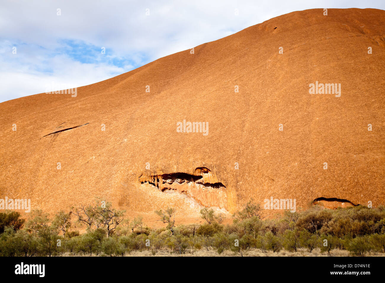 Uluru - Ayers Rock. Aboriginal sacred place. UNESO world heritage. Red ...