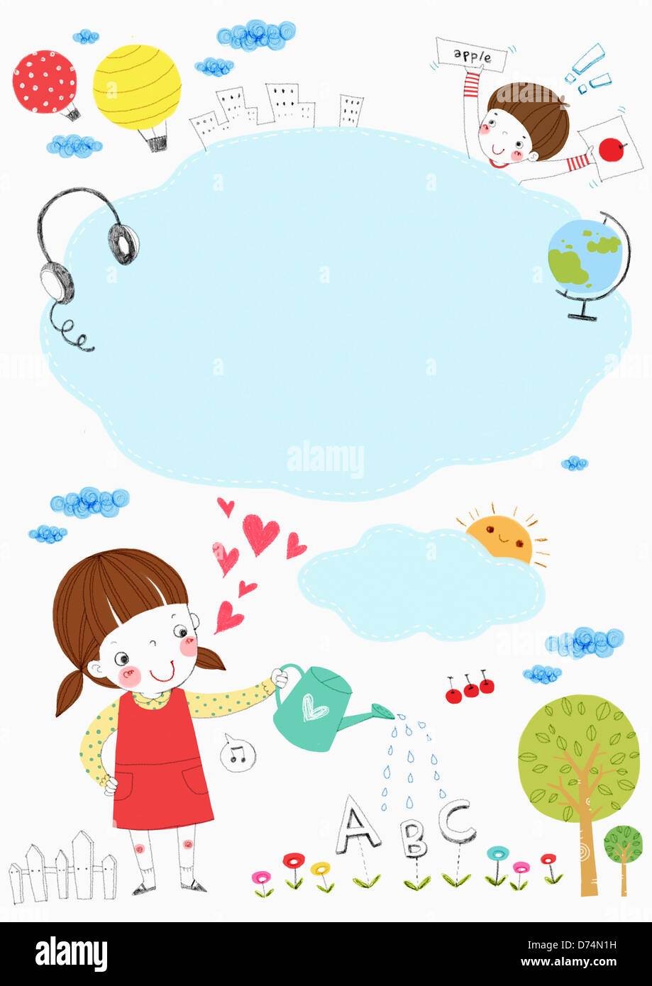 Memo template featuring kids learning hi-res stock photography and ...