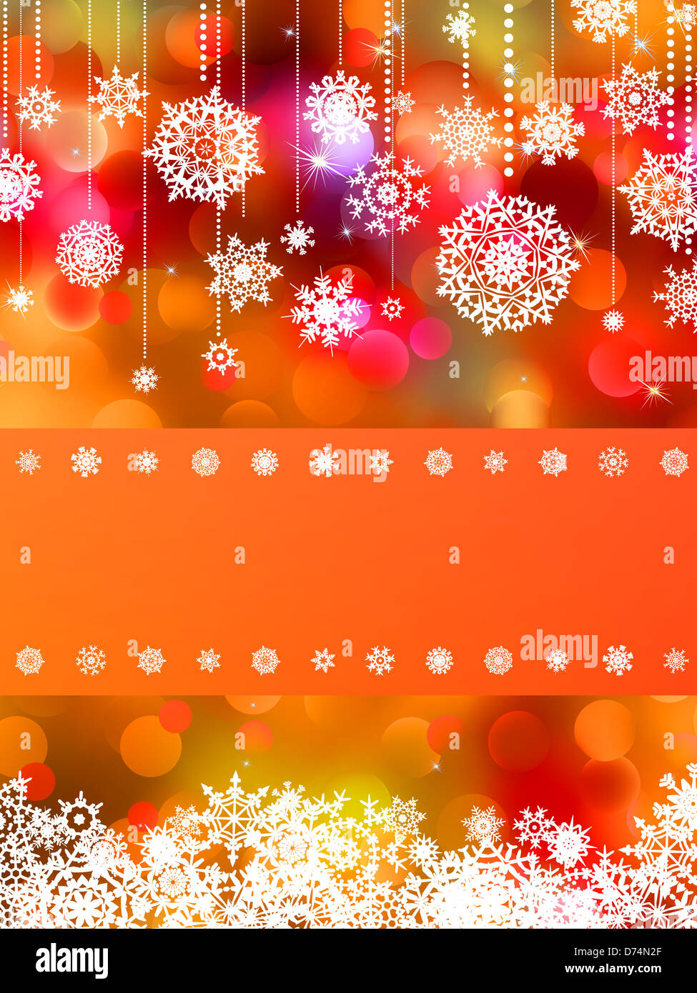 Christmas card template with Colorful bokeh of lights Stock Photo - Alamy