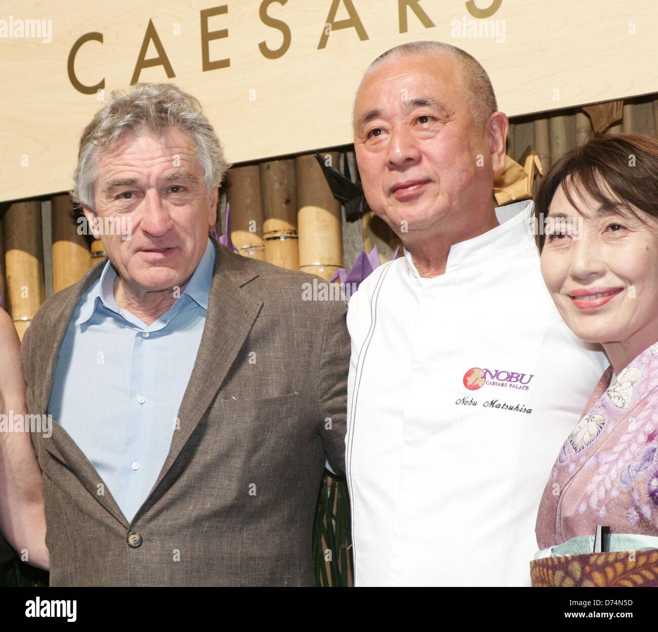 Las Vegas, USA. 28th April 2013. Robert De Niro, Nobu Matsuhisa, Yoko ...