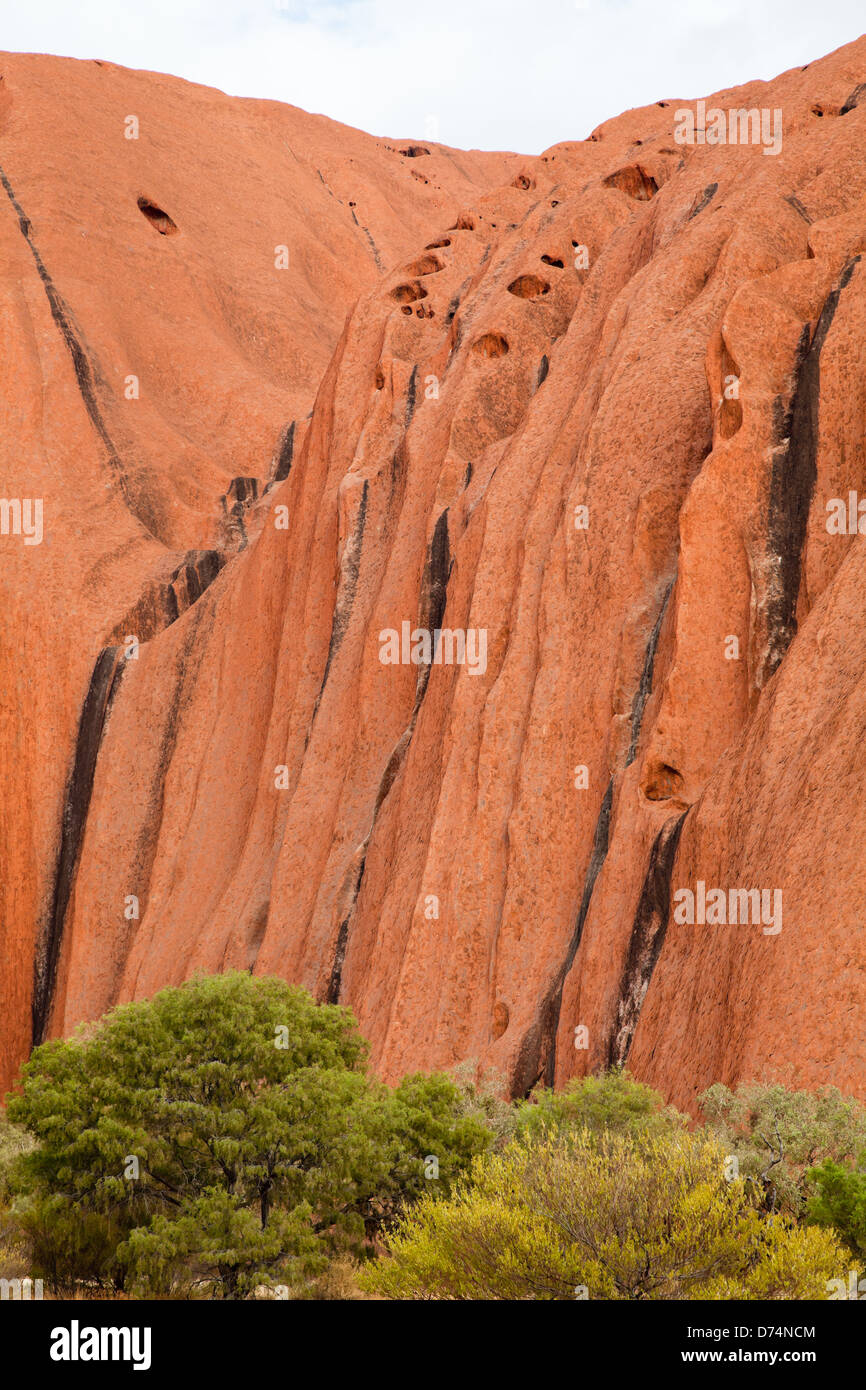 Uluru - Ayers Rock. Aboriginal sacred place. UNESO world heritage. Red ...