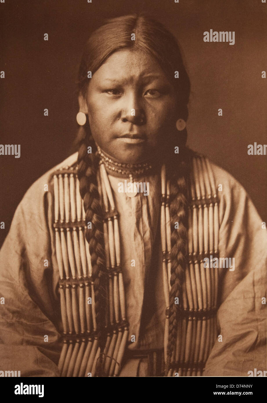 A portrait of a Cheyenne girl, captured at the Museum of Photographic ...