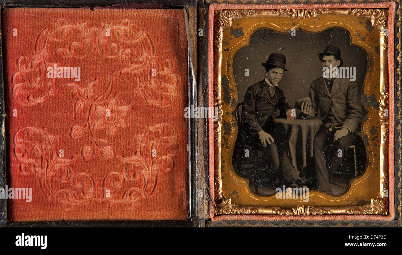 A portrait of two men, captured by the Museum of Photographic Arts. The ...