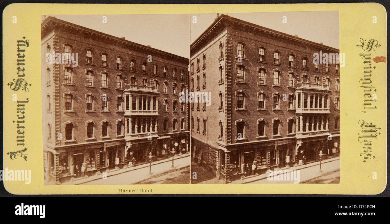 A vintage photograph of Haynes' Hotel in Springfield, Massachusetts ...