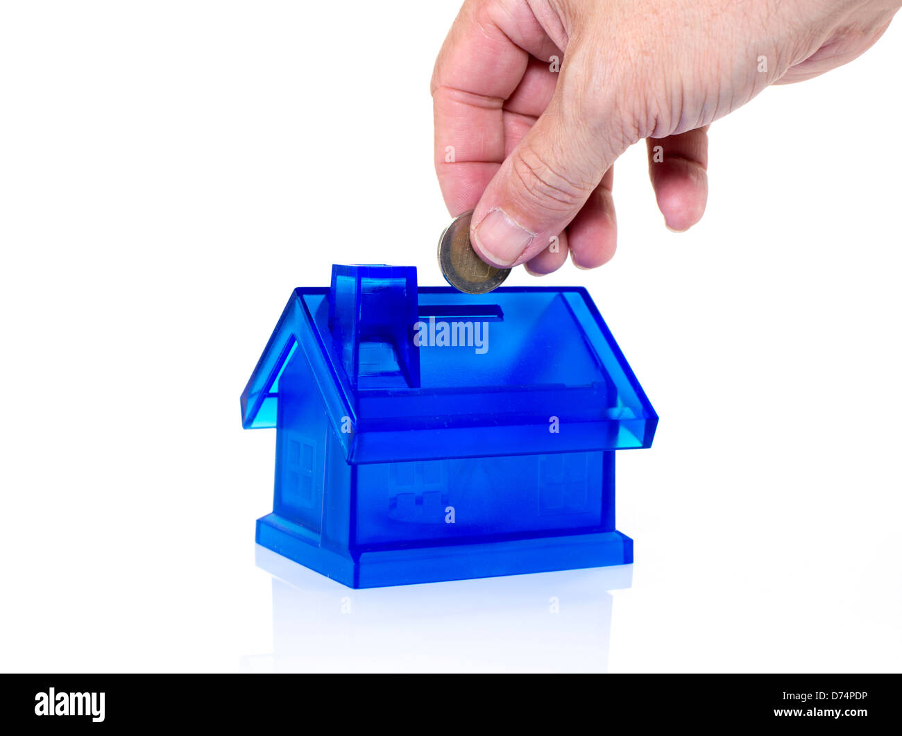 hand saving euro money for house Stock Photo - Alamy