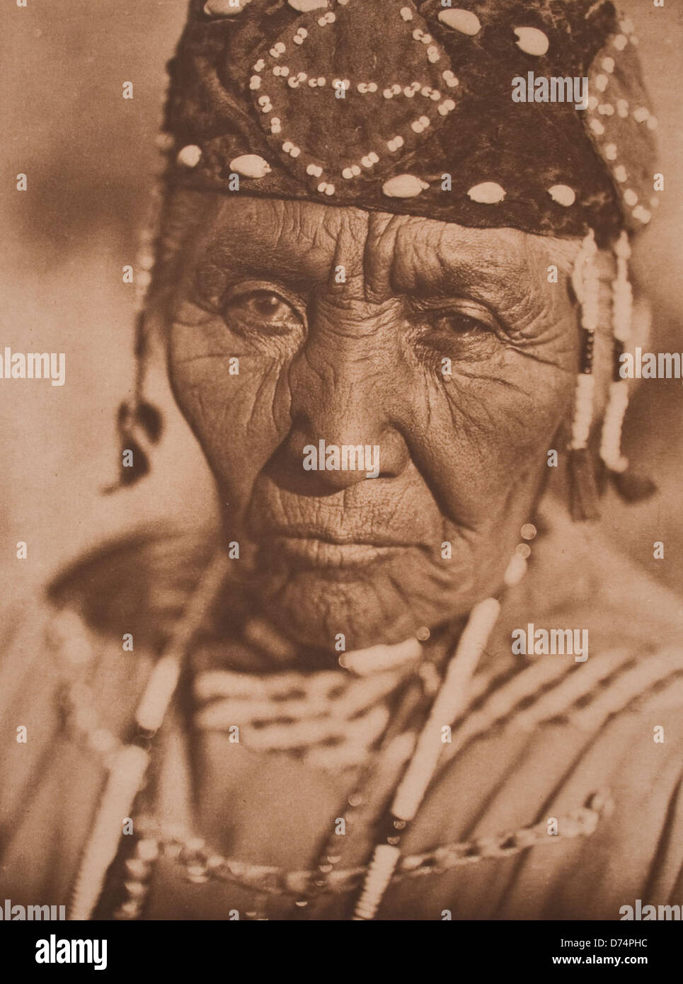 This portrait shows the wife of Modoc Henry, a prominent figure from ...