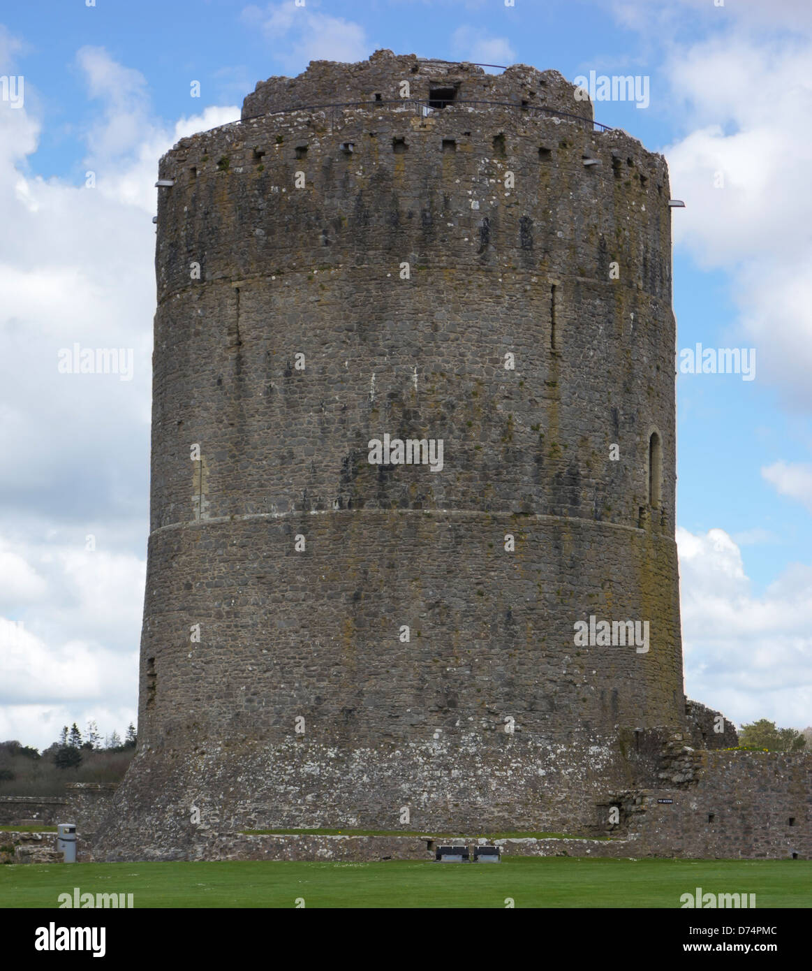 View of the Great Keep at Pembroke Castle, Pembrokeshire Stock Photo ...