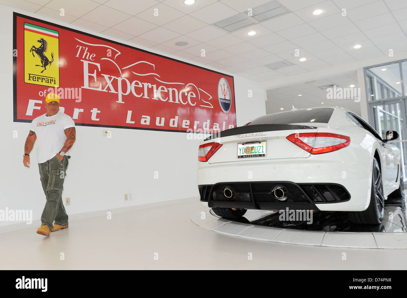 Steve Martorano receives a delivery of his new Maserati Granturismo MC ...
