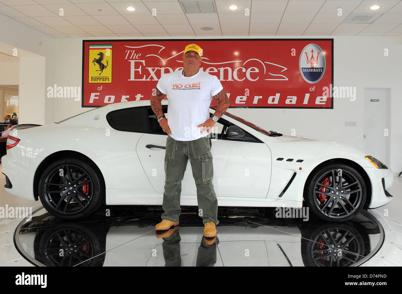 Steve Martorano receives a delivery of his new Maserati Granturismo MC ...