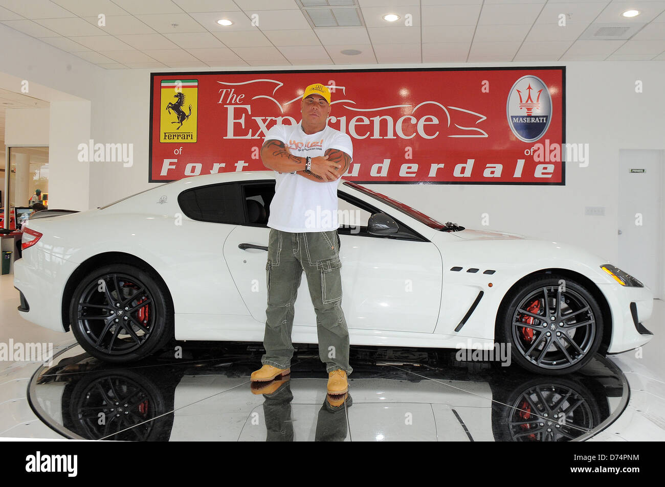 Steve Martorano receives a delivery of his new Maserati Granturismo MC ...