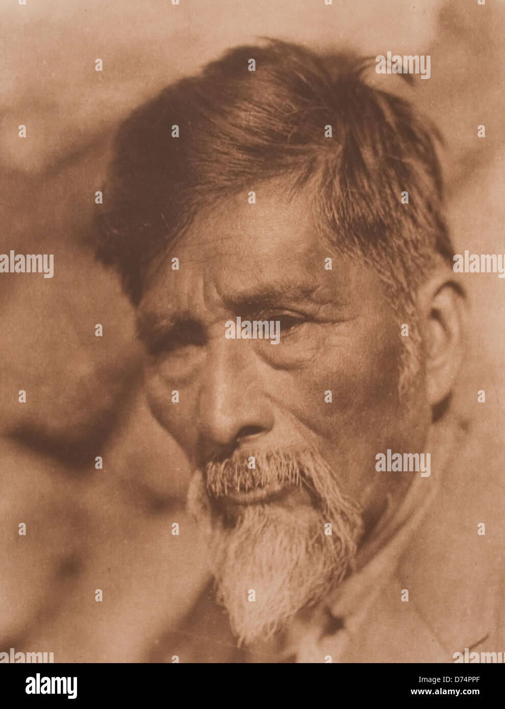 A photograph of an Achomawi man, highlighting the cultural heritage and ...