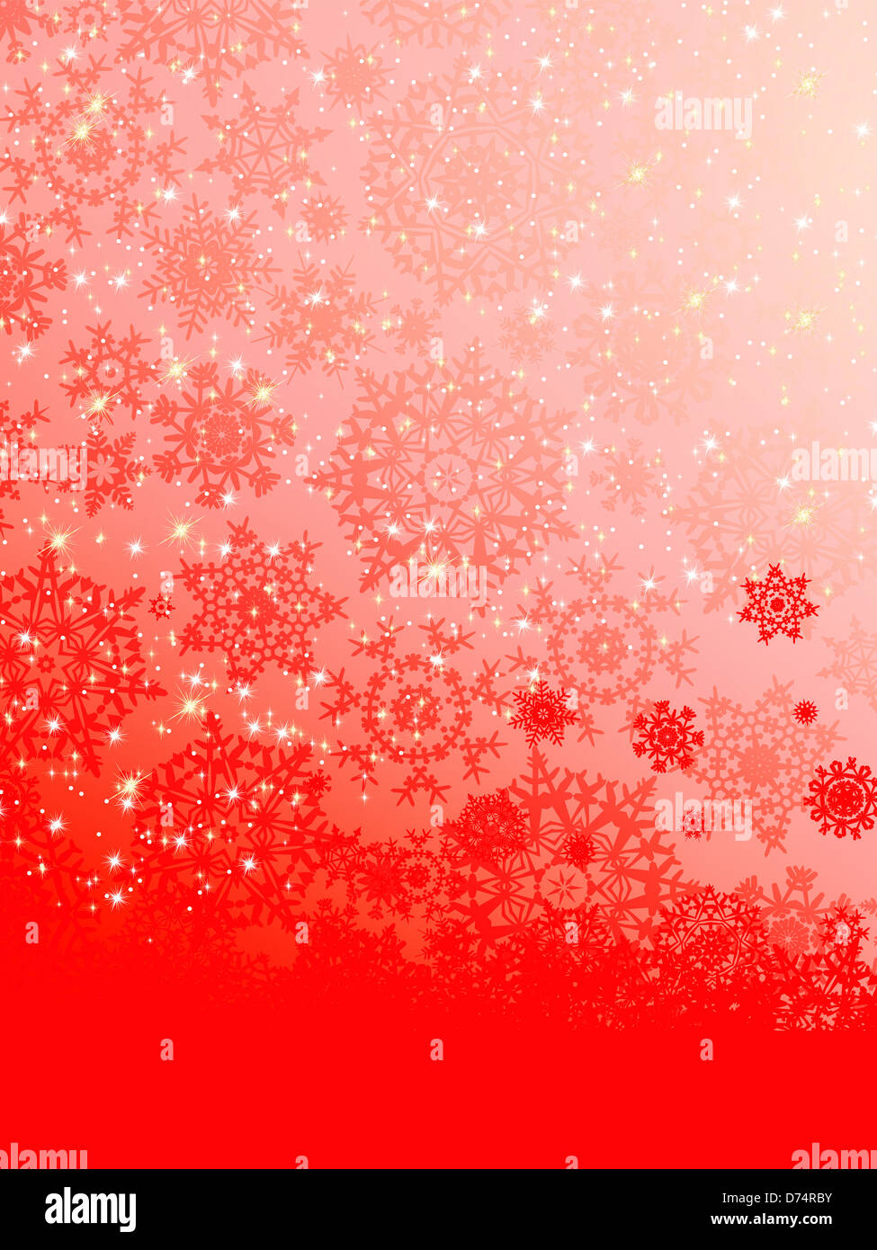 Abstract red winter background with snowflakes Stock Photo - Alamy