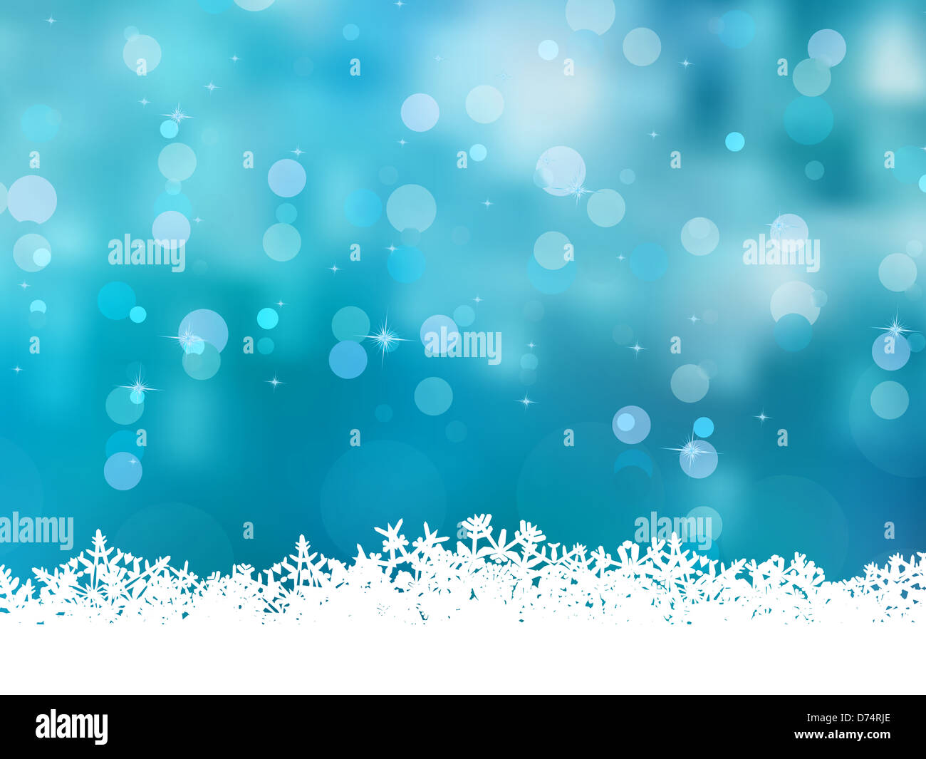 Blue background with snowflakes Stock Photo - Alamy