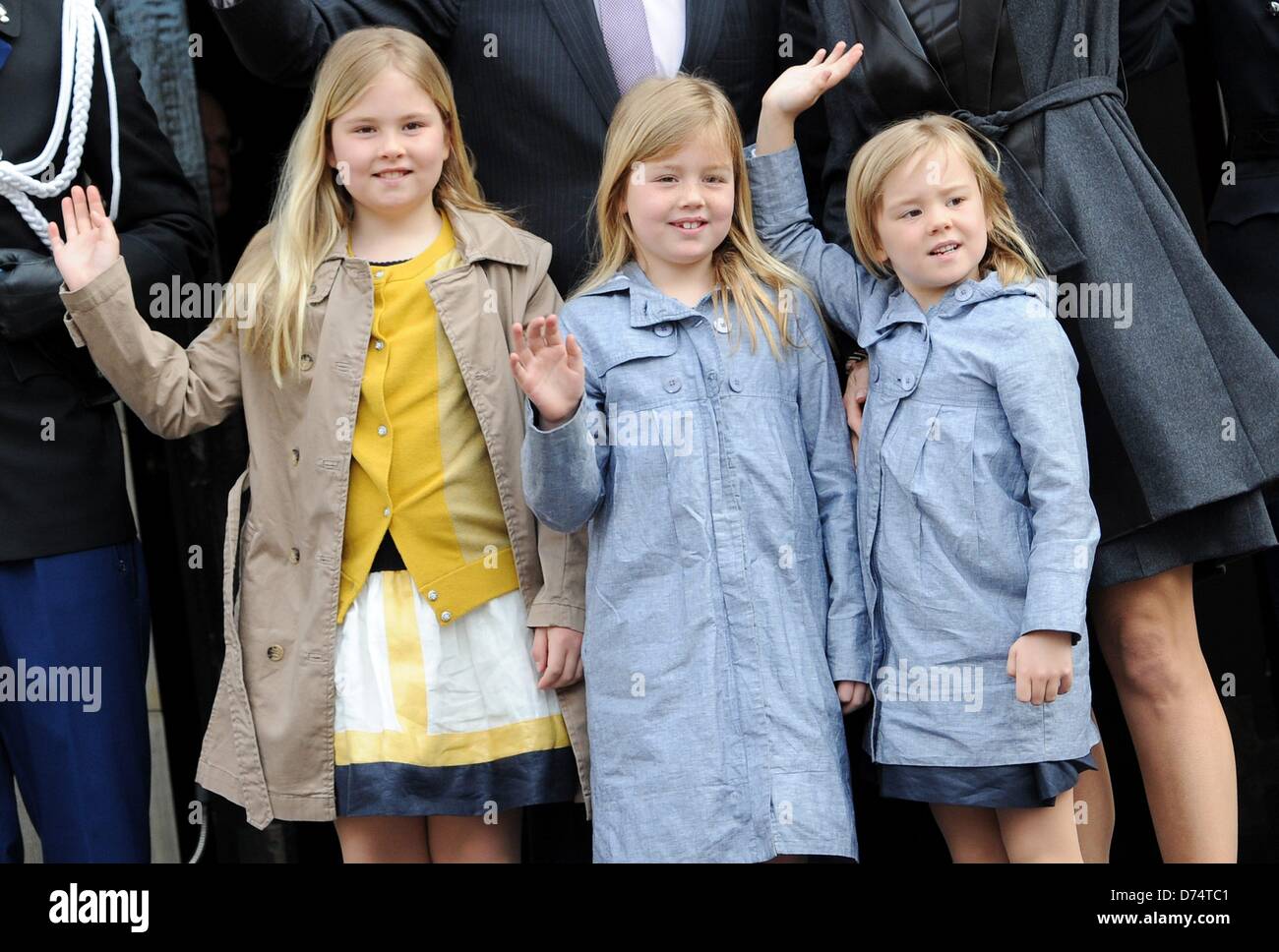 Amsterdam, The Netherlands, 29 April 2013. Princess Amalia (from L ...