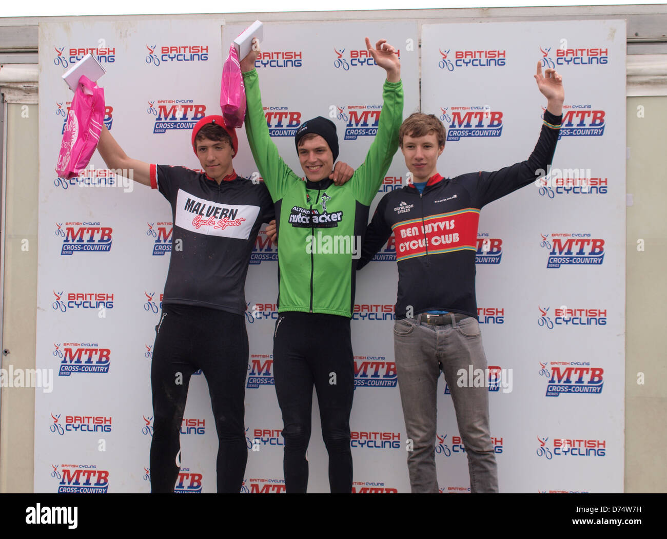 Podium at the British Cross Country Mountain Bike Series Round 2, Wheal ...