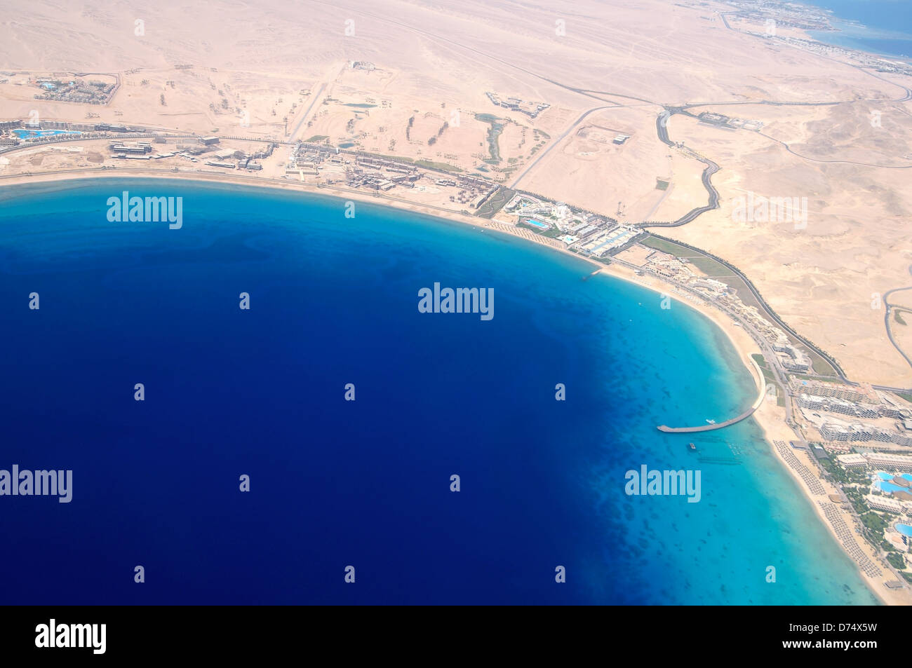 View on egyptian hotel from the red sea hi-res stock photography and ...