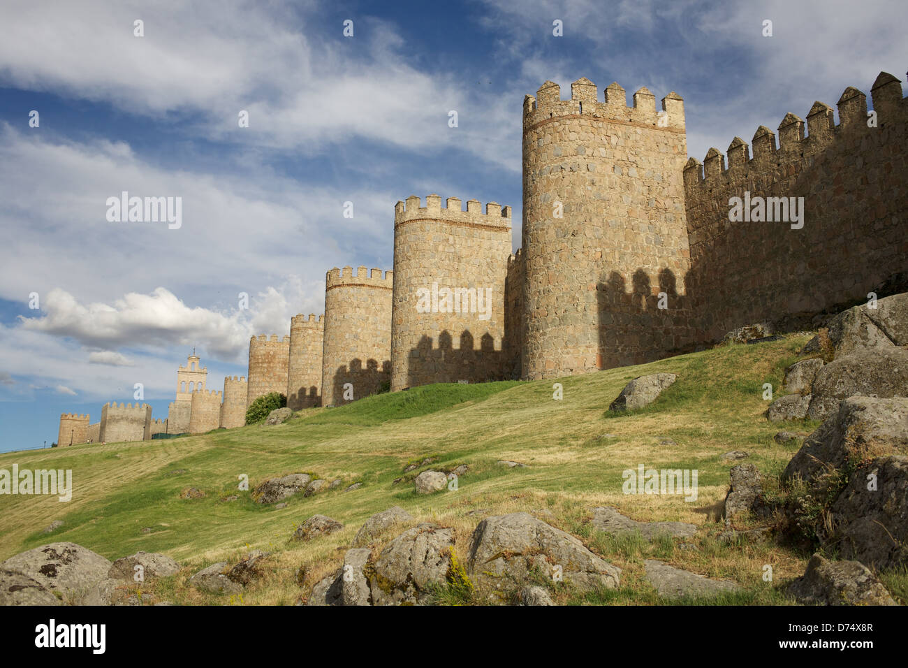 The medieval city walls of Avila, Castilla and León, Spain Stock Photo ...