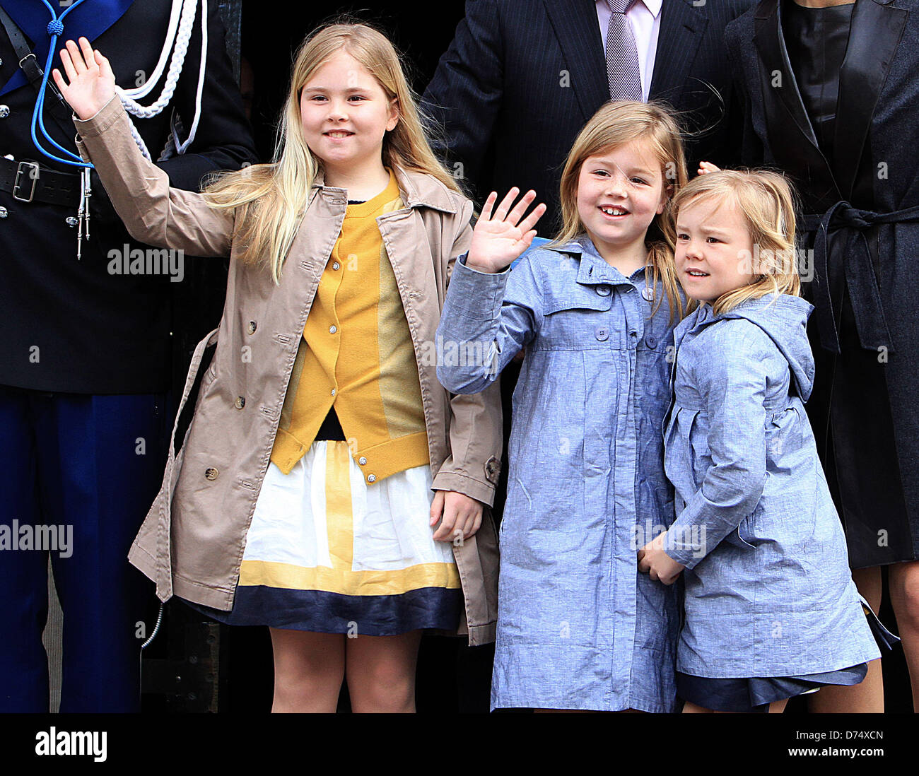 Dutch Princess Amalia (L-R), Princess Alexia and Princess Ariane arrive ...