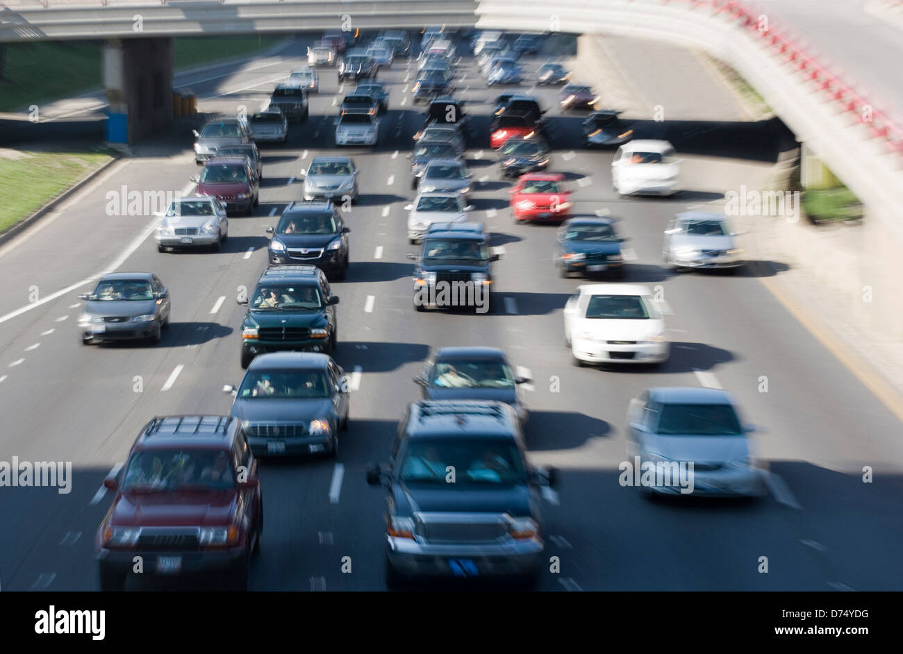 TRAFFIC INTERSTATE 90 CHICAGO ILLINOIS USA Stock Photo - Alamy