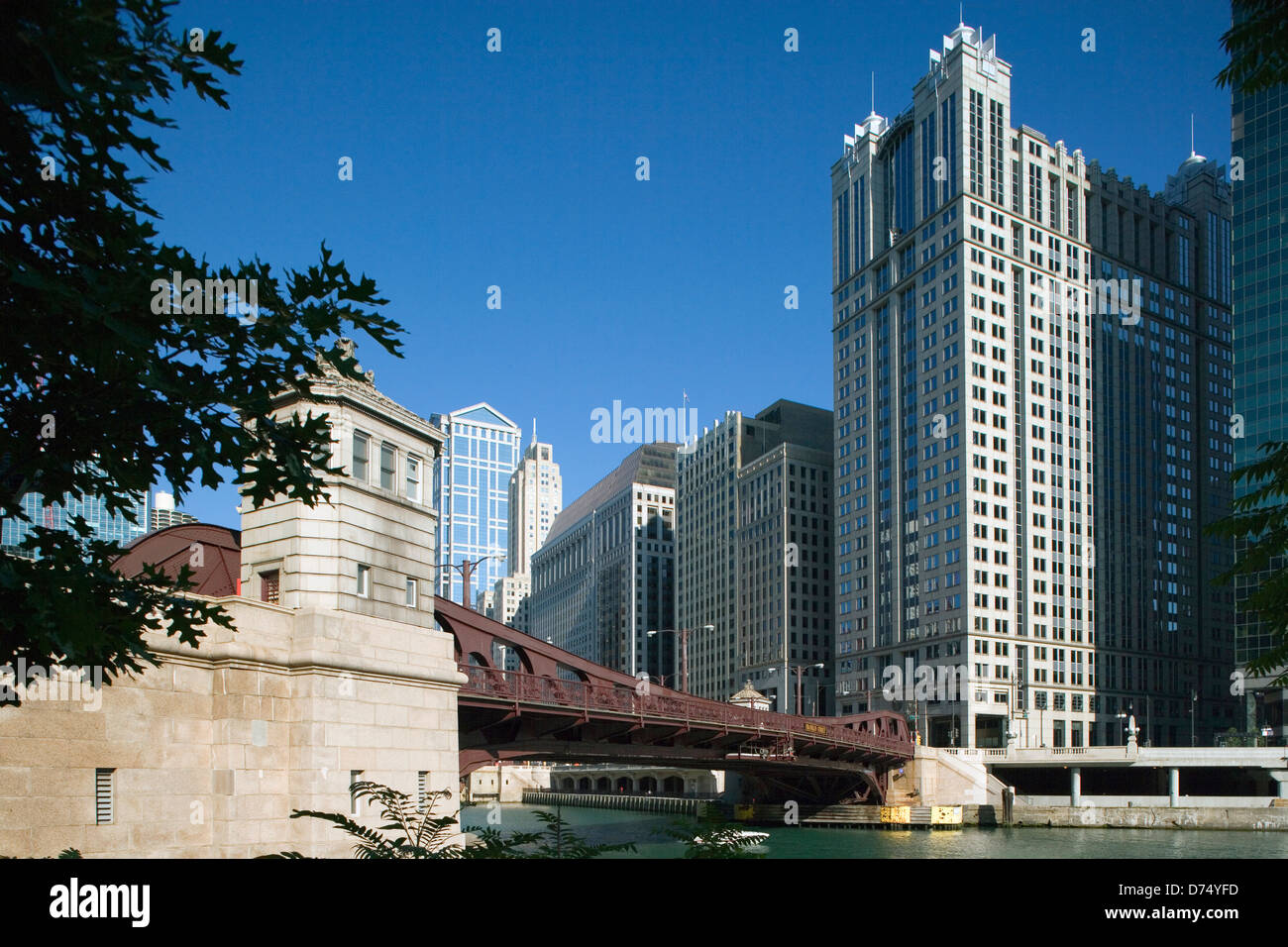WELLS STREET BRIDGE LOOP CHICAGO ILLINOIS USA Stock Photo - Alamy