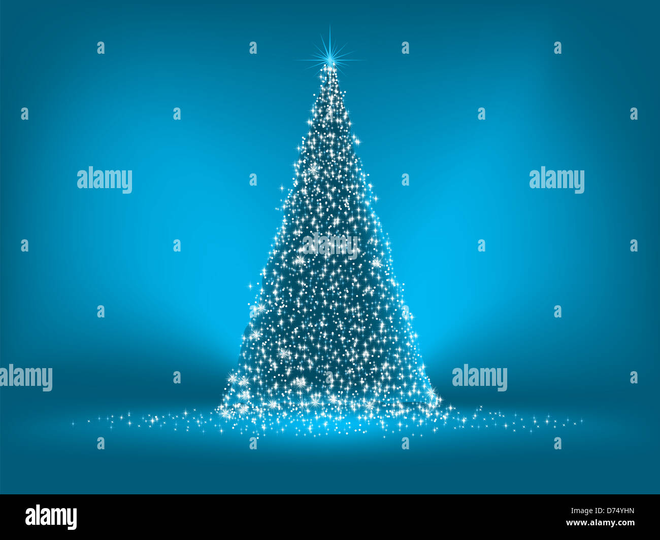 Abstract blue christmas tree on blue Stock Photo - Alamy