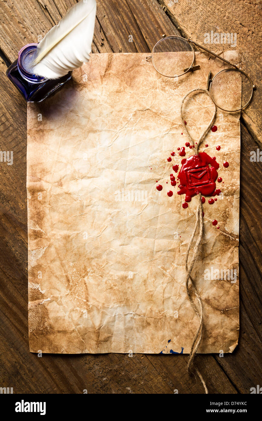 Old postcard calligraphy hi-res stock photography and images - Alamy