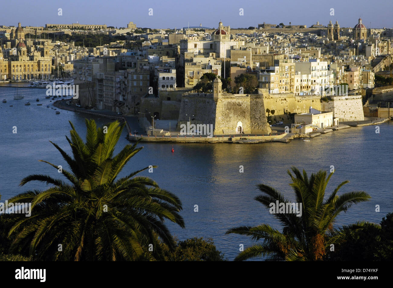 Fort Saint Angelo in Birgu located at the centre of the Grand Harbour ...