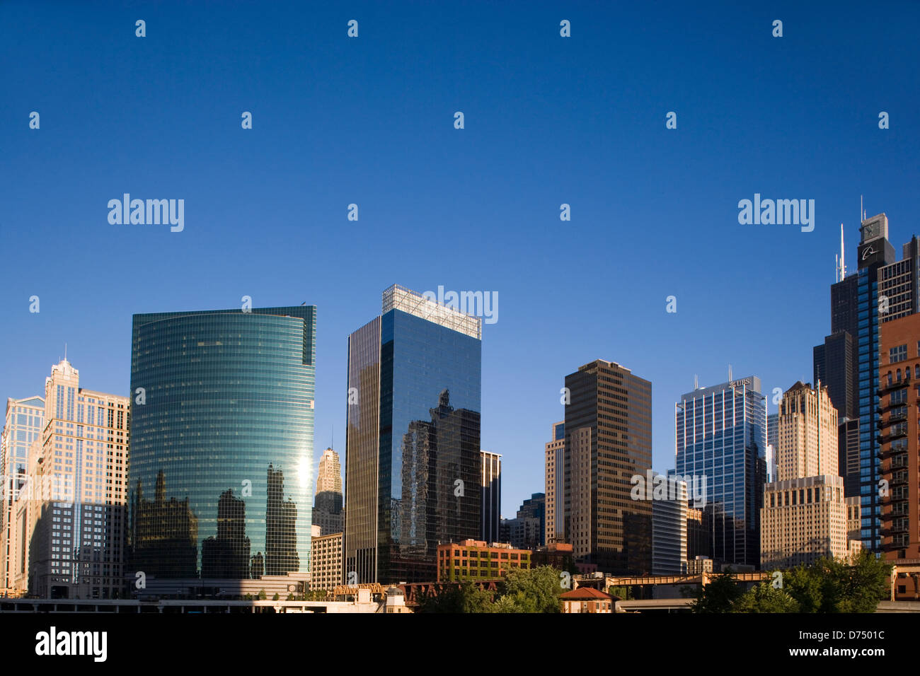 LOOP SKYLINE CHICAGO ILLINOIS USA Stock Photo - Alamy