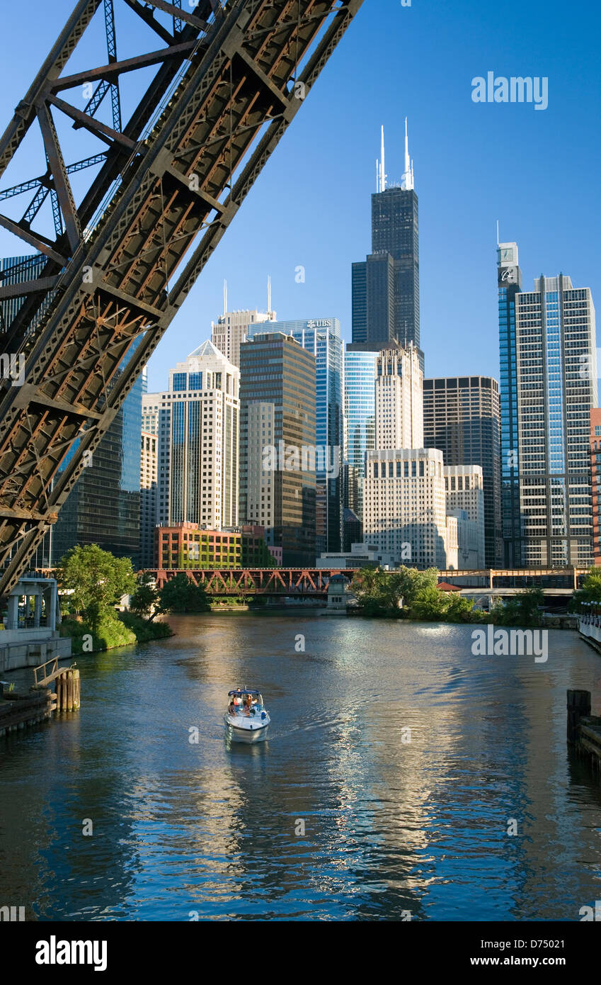 CHICAGO RIVER LOOP CHICAGO ILLINOIS USA Stock Photo - Alamy