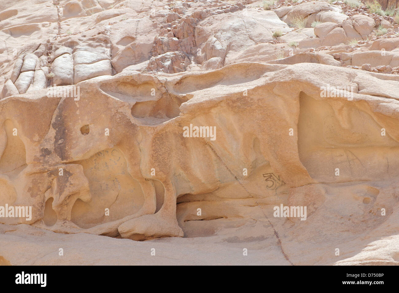 this scar in the rock when Moses turned in anger threw a rock and ...