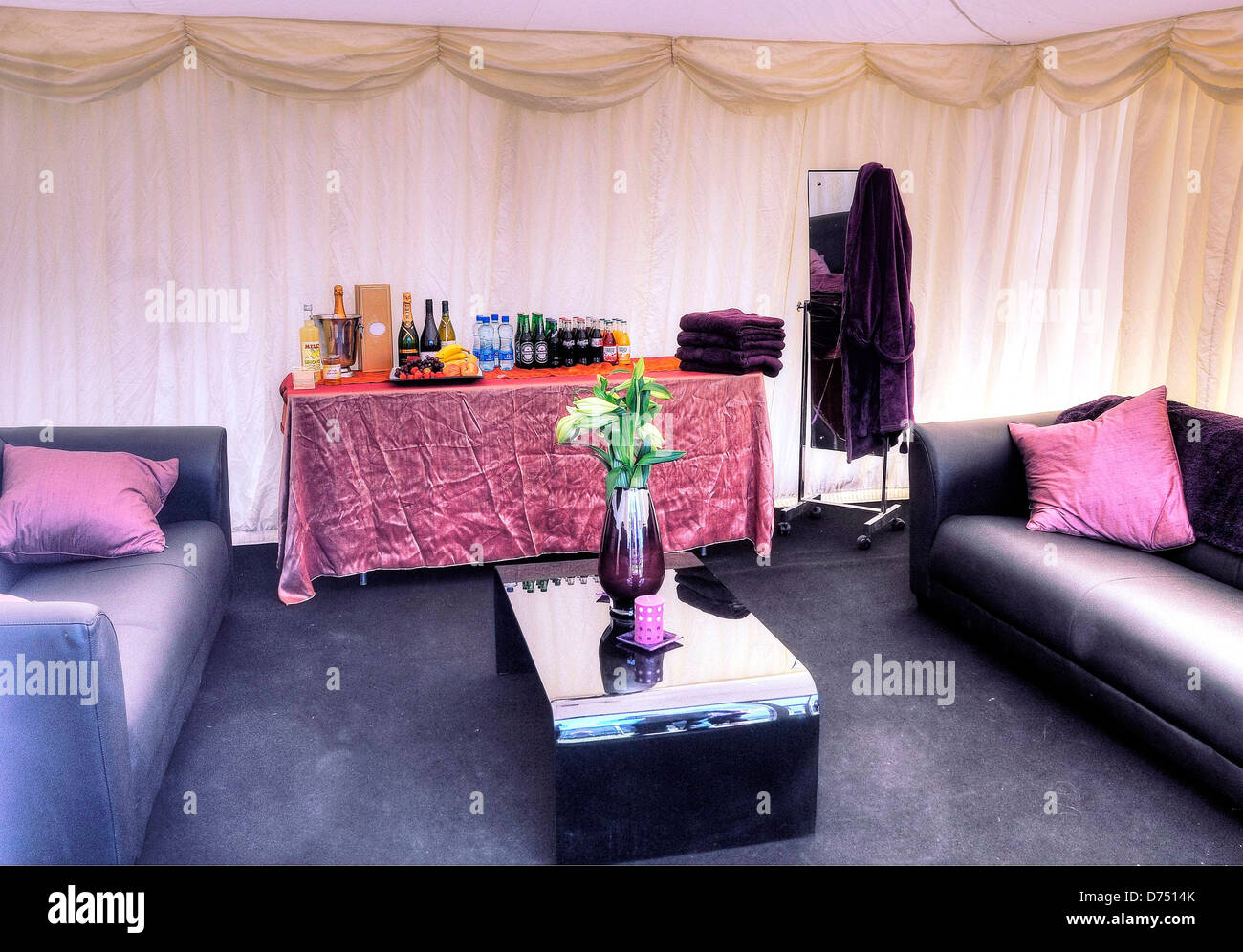 Atmosphere a rare look at the set-up for Prince's dressing room, ahead ...