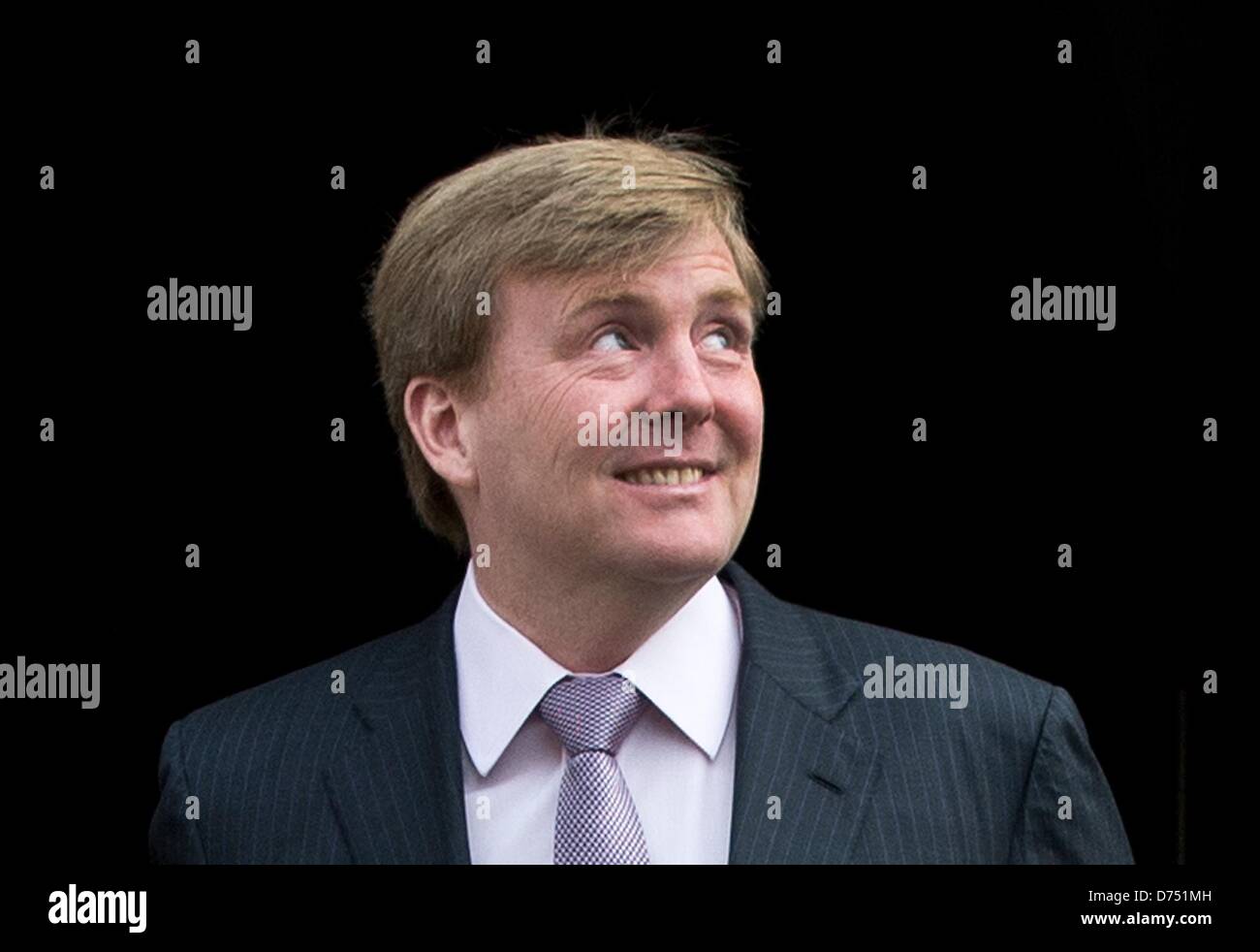 Dutch Crown Prince Willem-Alexander cheers the crowd as he arrives for ...