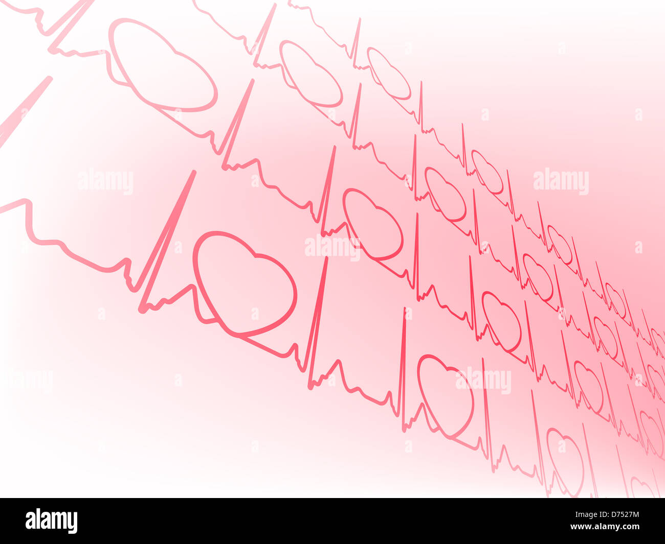 Heart cardiogram with heart Stock Photo - Alamy