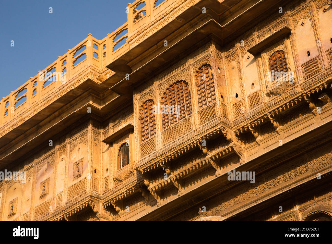 Architectural detail of a fort, Jaisalmer Fort, Jaisalmer, Rajasthan ...
