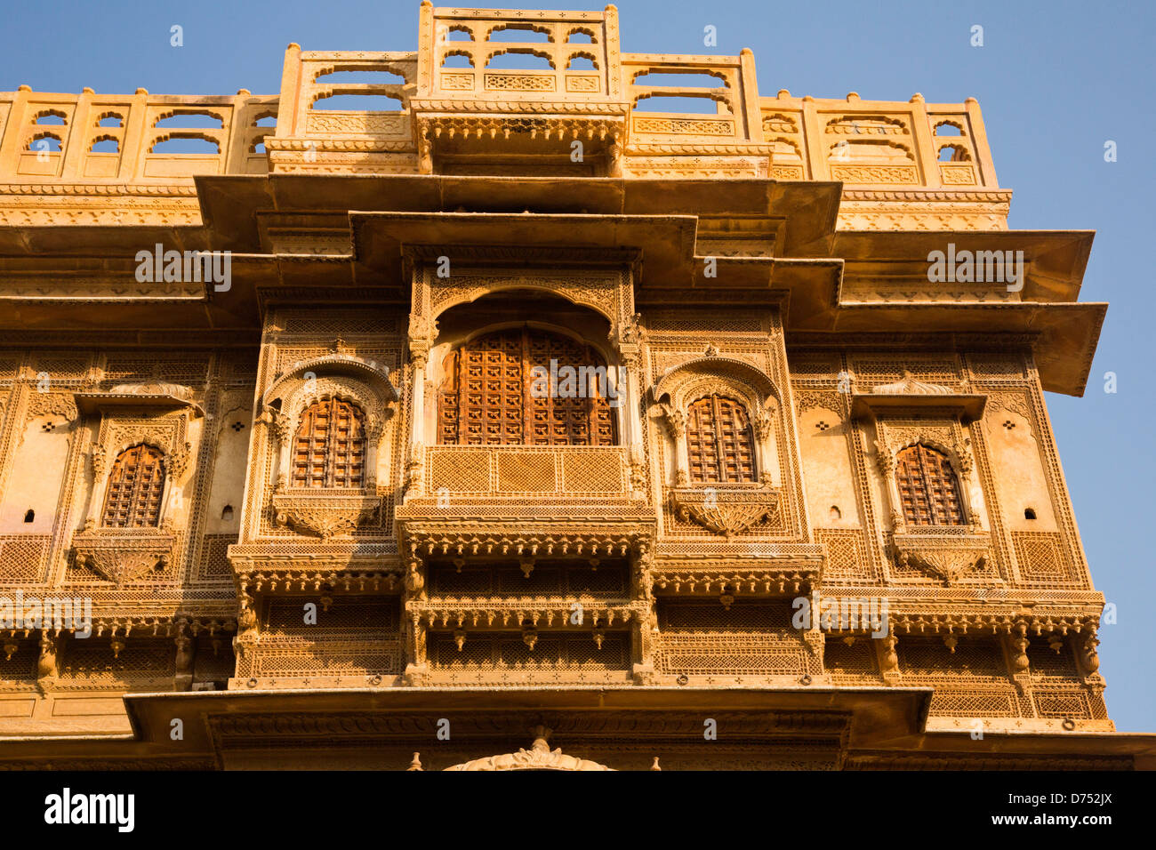 Architectural detail of a fort, Jaisalmer Fort, Jaisalmer, Rajasthan ...