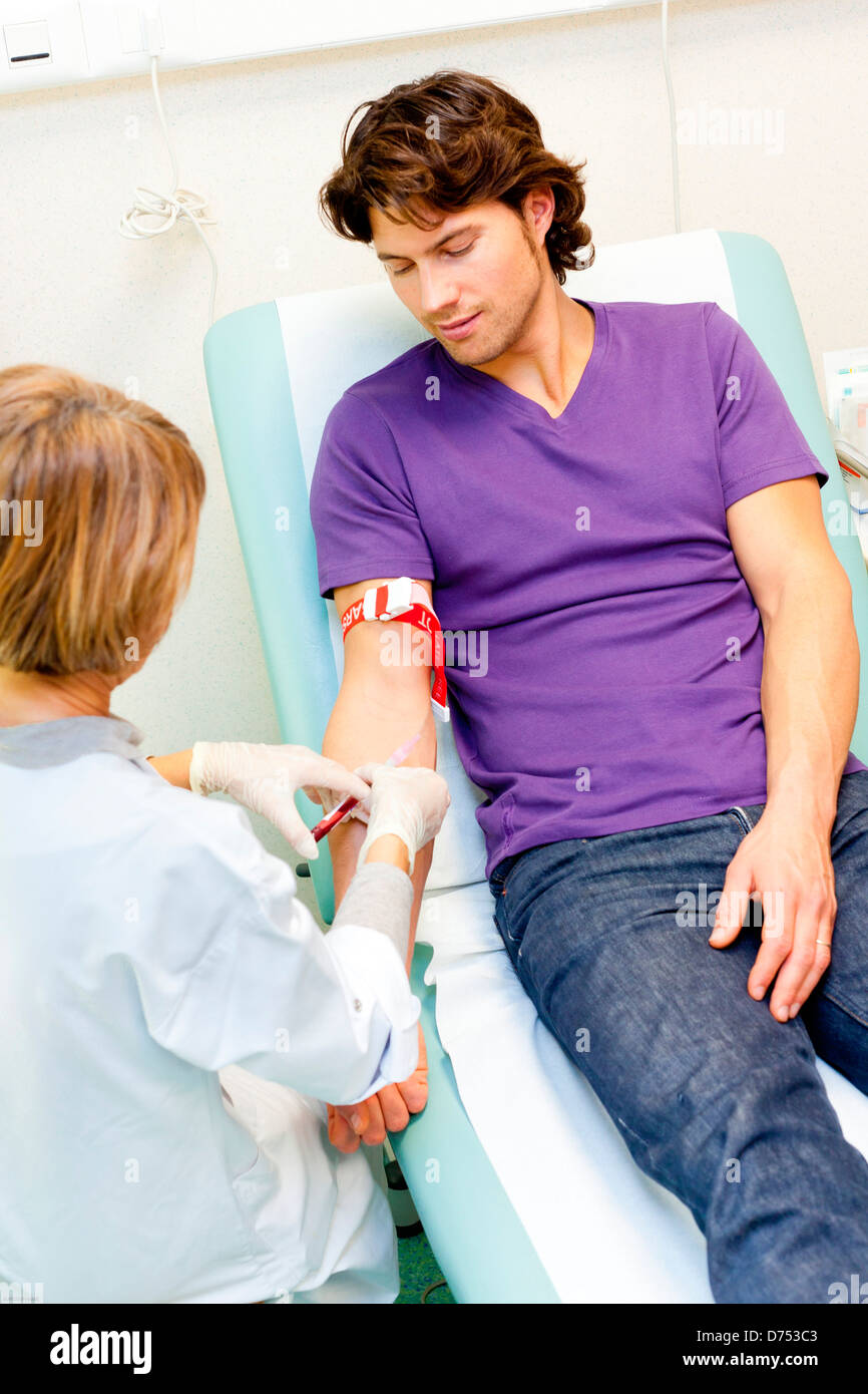 Blood test man having hi-res stock photography and images - Alamy
