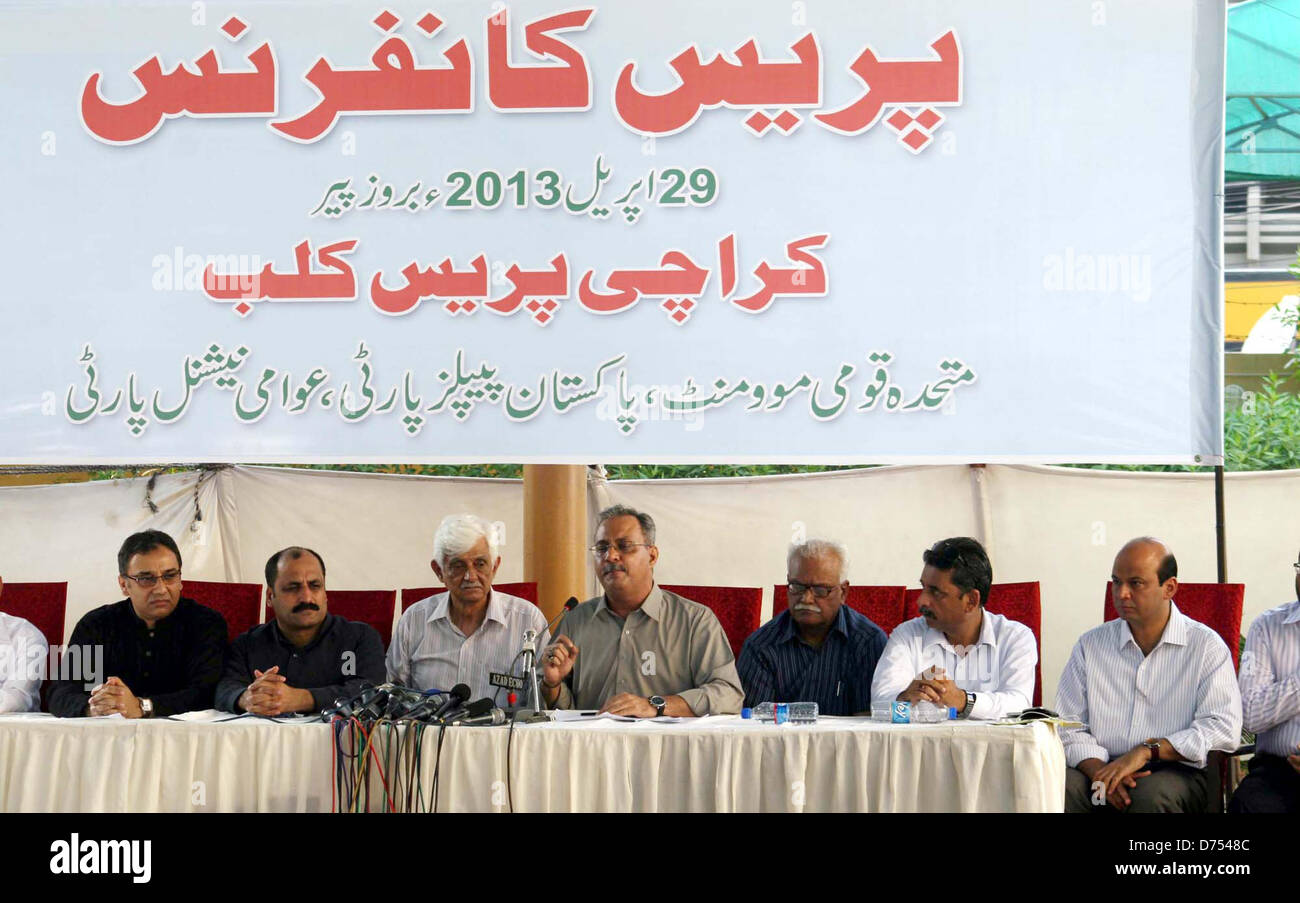 Muttahida Qaumi Movement Leader, Hyder Abbas Rizvi addresses to media ...