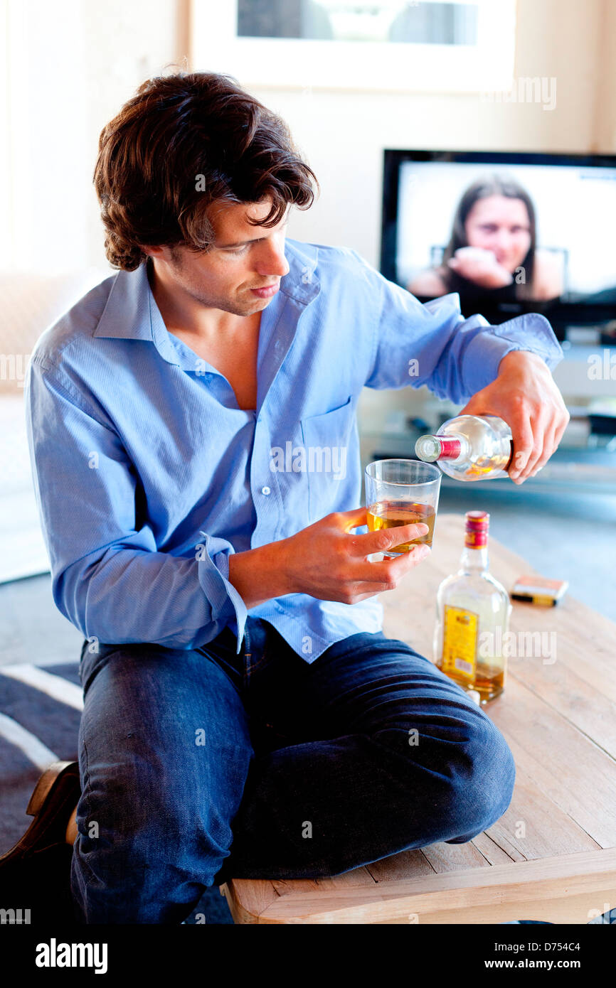 Man drinking Alcohol Stock Photo - Alamy